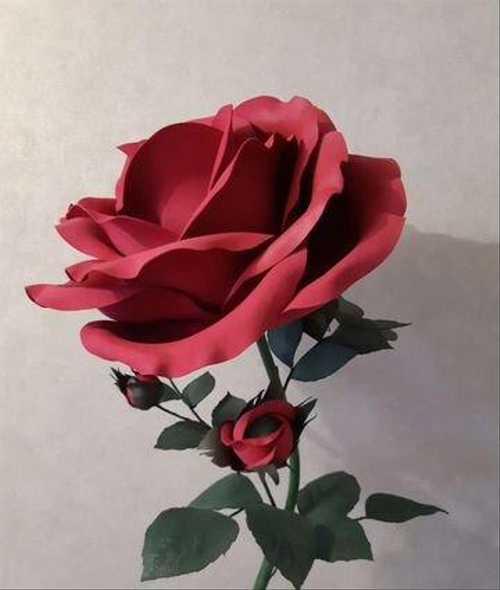 Роза из фоамирана