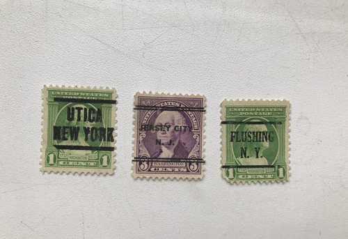 Почтовые марки США 1932 Вашингтон с надпечатками
