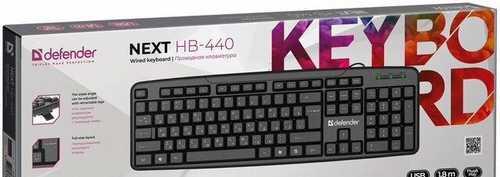 Defender клавиатура next HB-440 RU черная полнораз