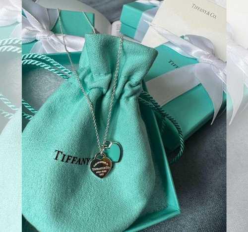 Подвеска tiffany blue heart