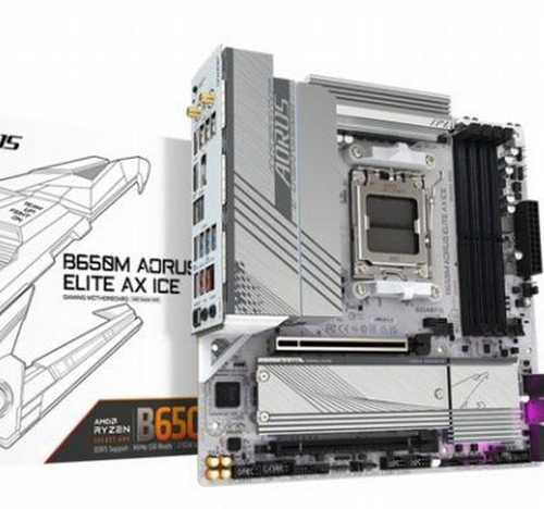 Gigabyte B650M aorus elite AX ICE Гарантия 3 года