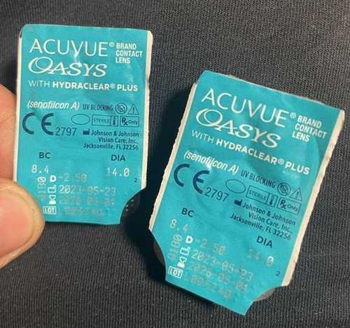 Линзы контактные acuvue oasys -2.5