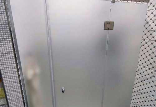 Стеклянная перегородка в душ с распашной дверью