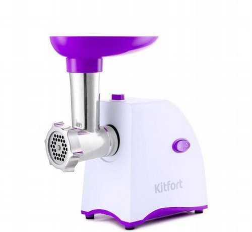 Мясорубка Kitfort кт-2111-1 бело-фиолетовая