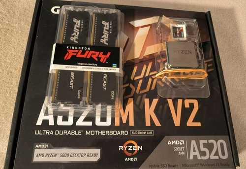 Комплект Ryzen 5 5500/Gigabyte A520M K (новый)