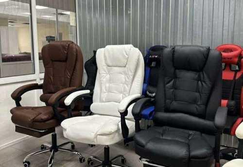 Кресло офисное плотная кожа
