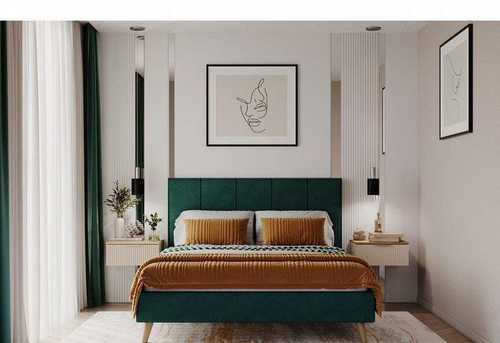 Кровать Шерона-Legs 160 Velvet Emerald