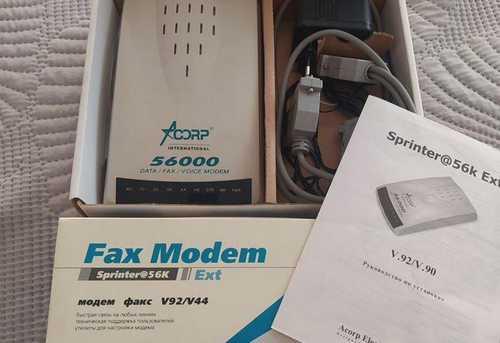 Модем Acorp 56000 fax dialap