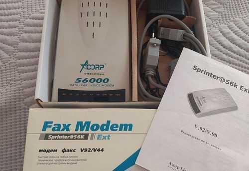 Модем Acorp 56000 fax dialap