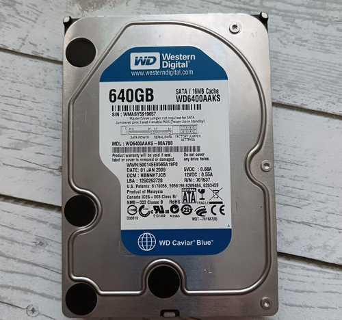 Жесткий диск Western Digital 640 Gb