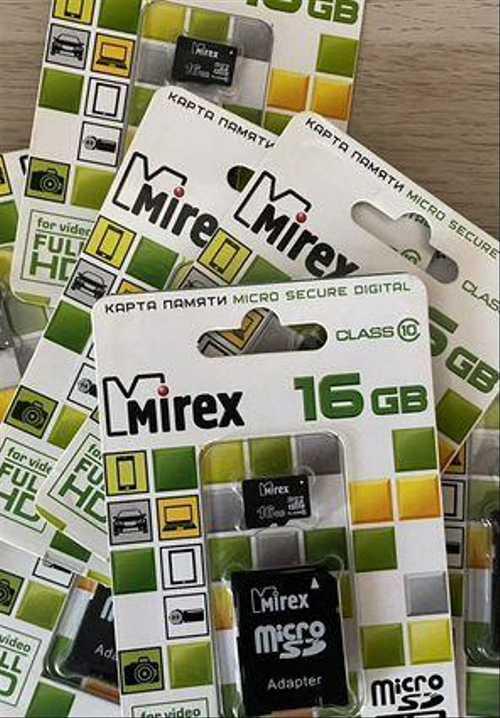 Карта памяти Mirex microsdhc 16 гб