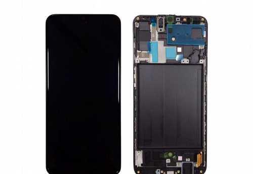Дисплей Samsung A70 A705FD черный+рамка Orig