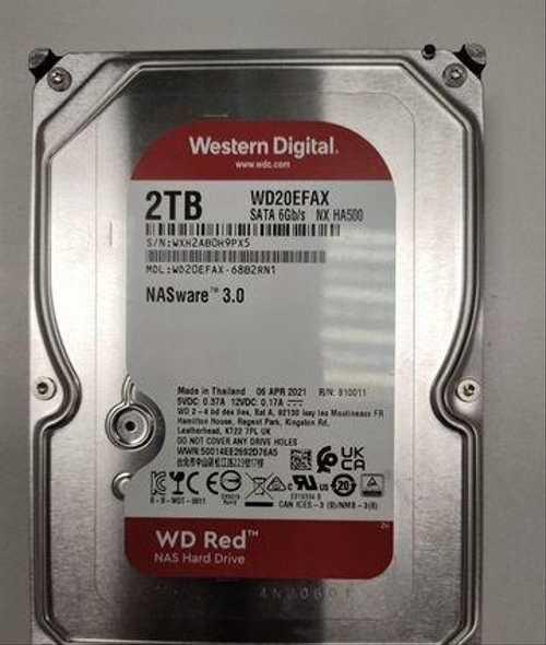 Жесткий диск Western Digital WD Red 2 тб WD20efax