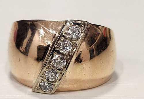 Золотое кольцо 583пробы СССР Чалма