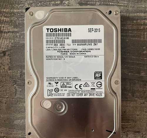 Жесткий диск Toshiba 1Tb