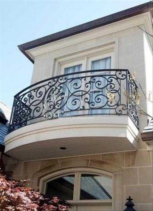 Ограждение кованное металлическое для балкона