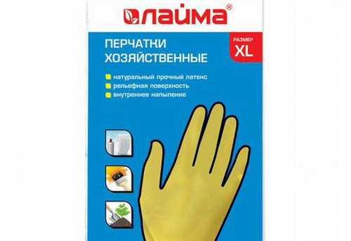 Перчатки латексные х/б напыление XL, Лайма