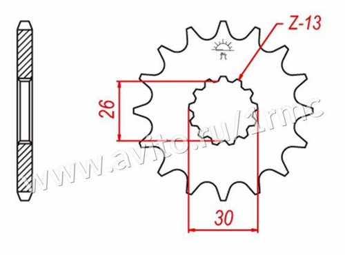 Звезда передняя JT Triumph Daytona Trophy