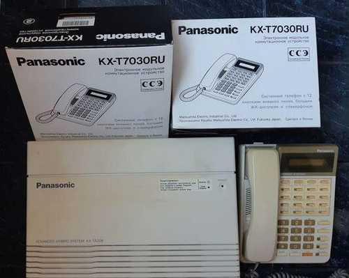 Атс Panasonic KX-TA308 и три системных телефона