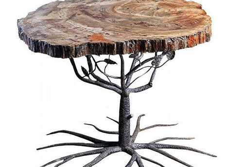 Стол Бабы-Яги, авторский, из окаменелого дерева