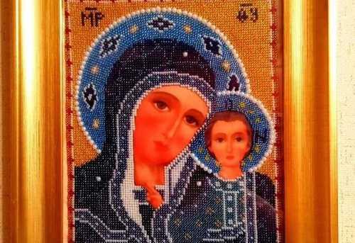 Икона Казанской божьей матери(ручная работа)