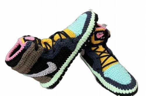 Кроссовки тапки вязаные для дома Nike