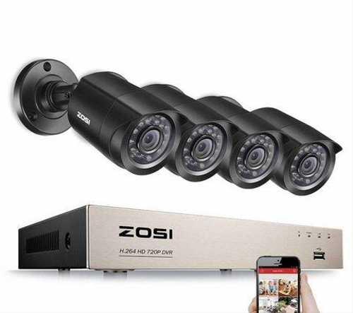 Комплект видеонаблюдения zosi 4 камеры