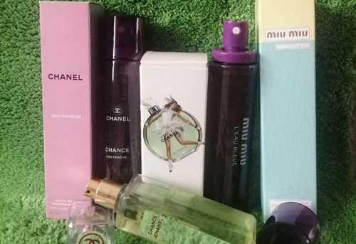 Шанель Chance Eau Fraiche + Miu Miu L'Eau Bleue