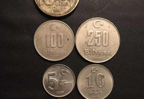 Монеты Турции (yeni kurus, bin lira)