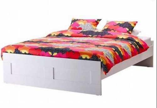 Кровать Икеа бримнес с матрасом и ящиками