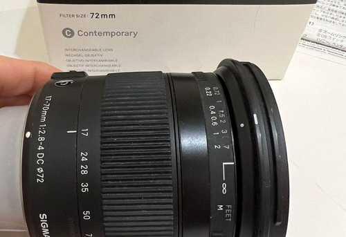 Объектив sigma 17-70 2,8-4 для nikon