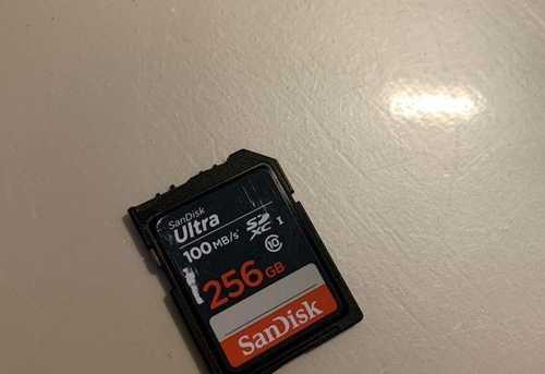 Карта памяти SD 256gb Sandisk Ultra sdxc