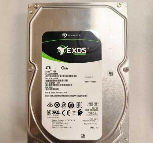 HDD Seagate Exos 4Tb пробег 1800, здоровье 100%