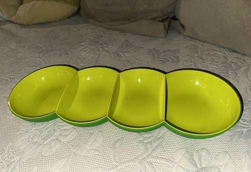 Менажница Tupperware, четырехсекционная, зеленый