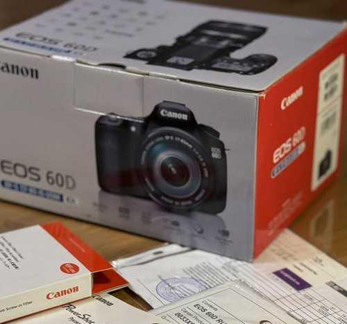 Canon 60d коробка и комплект документов, чек