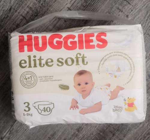 Подгузники huggies elite soft 3