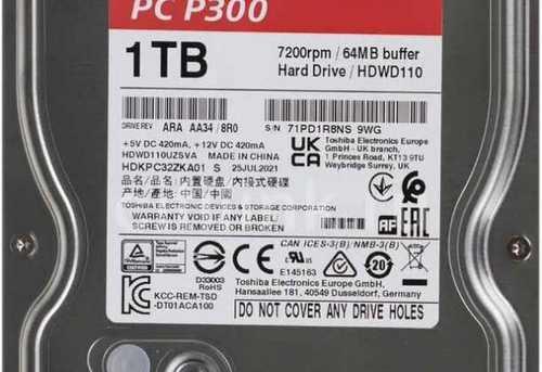 Продаю жесткий диск Toshiba P300 1Тб