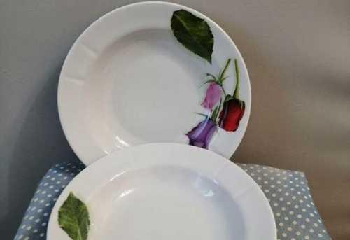 Тарелки с цветами 2 шт