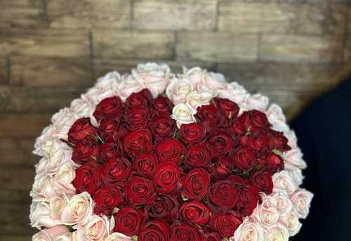 Розы Букеты из роз сердце с доставкой