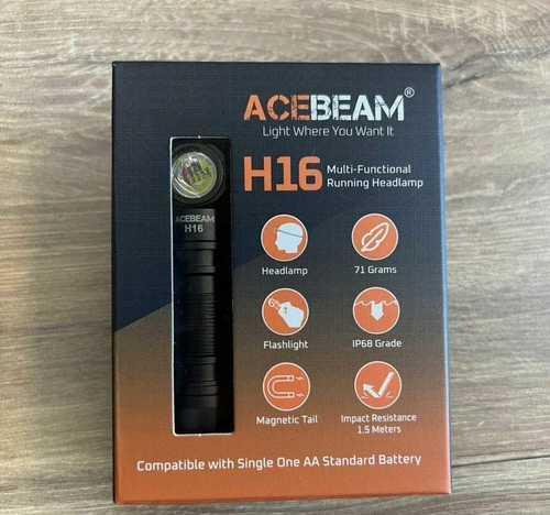 Налобный фонарик Acebeam H16 Black