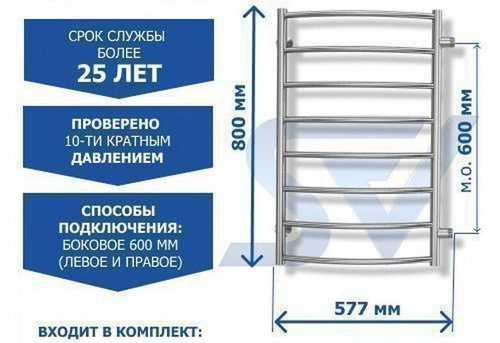 Полотенцесушитель Классик боковой водяной
