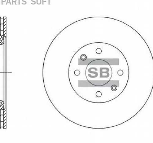 Sangsin brake SD3061 диск тормозной передний\ Renault Clio/Megane/R19 1.4-1.9TDi 90