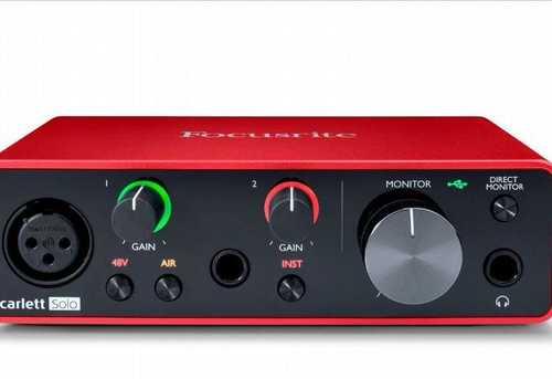 Focusrite scarlett solo 3rd gen звуковая карта