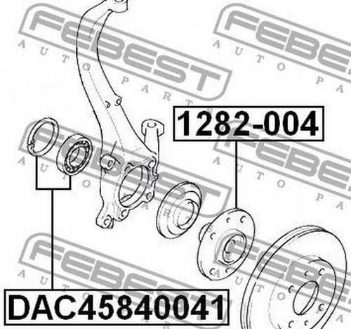 DAC45840041 Подшипник ступичный передний 45x84x39x