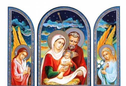 Икона Рождество Христово Складень Святое семейство