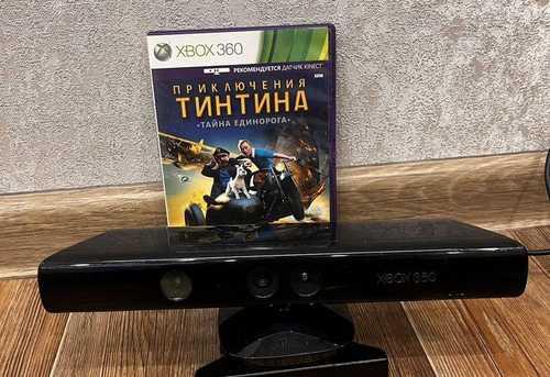 Microsoft Kinect xbox360+игра и крепление тв