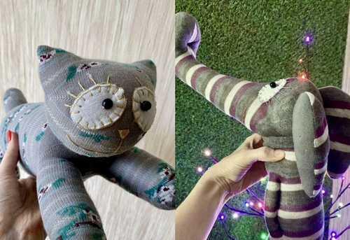 Кот и Слон ручная работа
