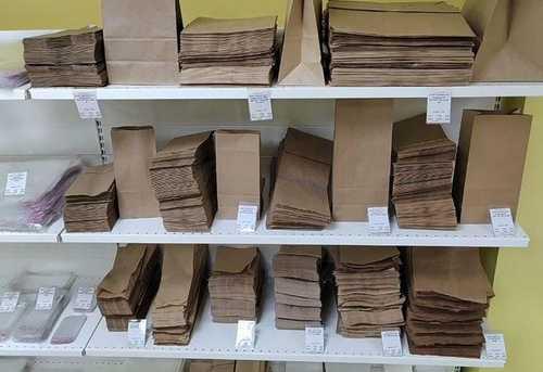 Пакеты бумажные крафт с прямоугольным дном в Нск