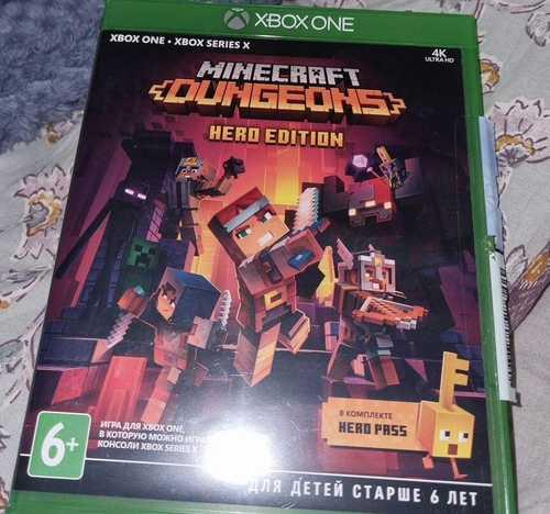 Диск minecraft Dungeons на xbox one/series X