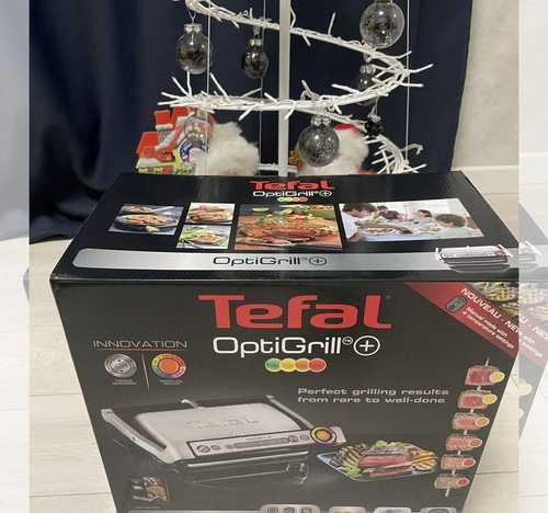 Электрогриль tefal optigrill GC712D34 серебристый